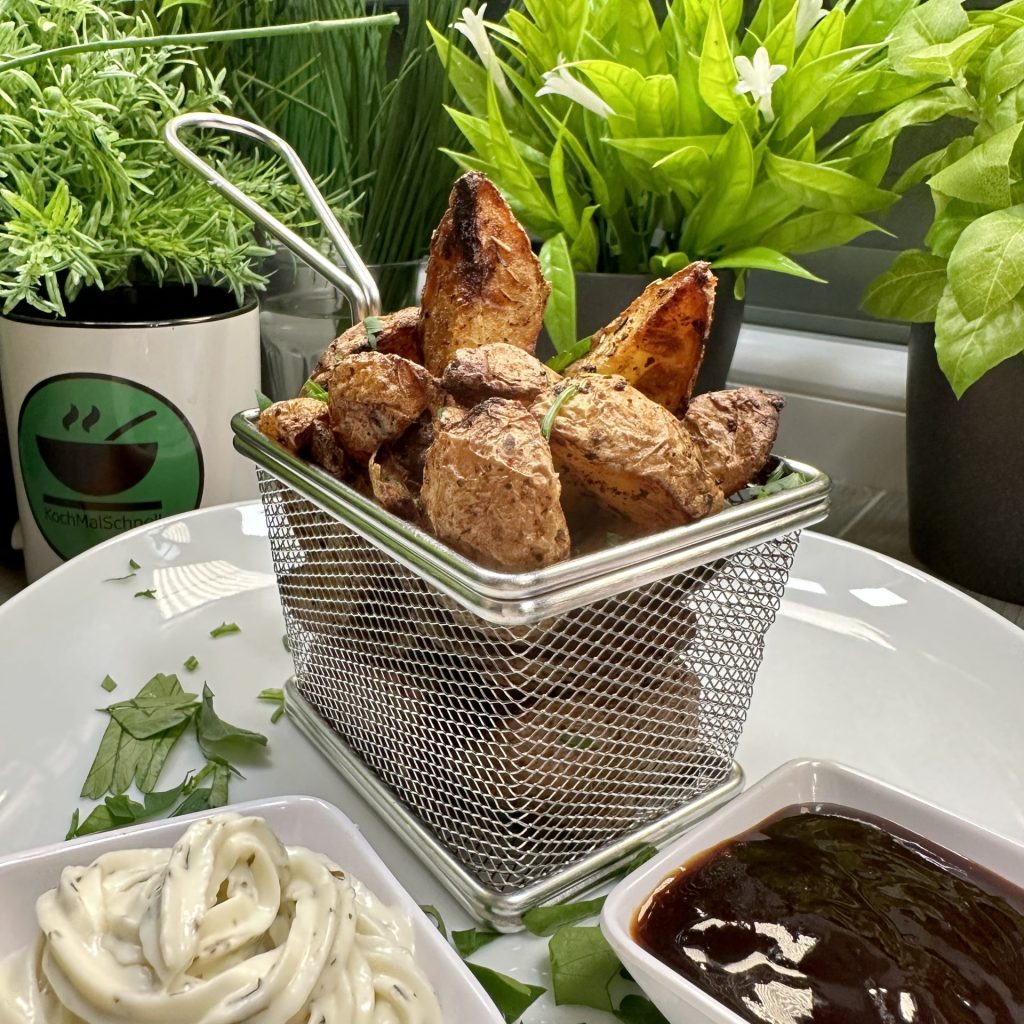 Knusprige Kartoffel-Spalten (Wedges) 🥔 im Ninja Foodi Grill ...